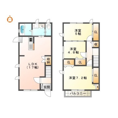 徳島市佐古六番町の賃貸アパート 佐古六番町 アパート 3LDK A-1 - ハウスマイル徳島店