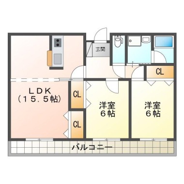 南庄町 マンション 2LDK 202のバーチャル内見 - 【ハウスマイル 徳島店】