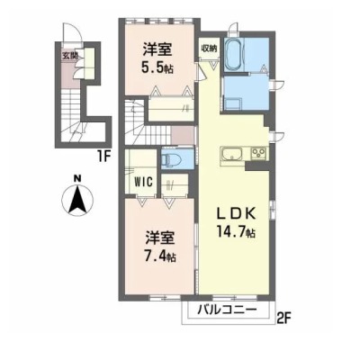 徳島市庄町の賃貸アパート シャーメゾン レ・フレール V B201 - ハウスマイル徳島店